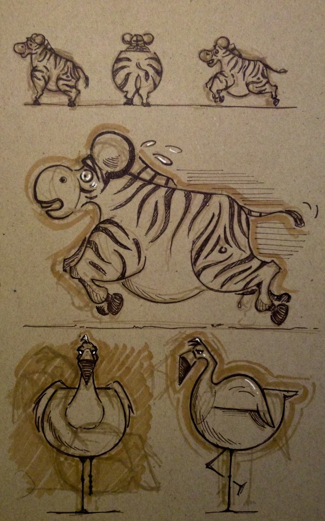 Weekly updates: Zoo sketches, acrylic, figure eight snake and Alexander ...